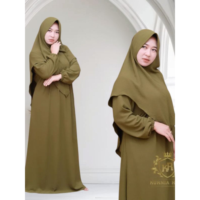 Jual gamis anisa set hijab syari gamis syari terbaru gamis wanita ...