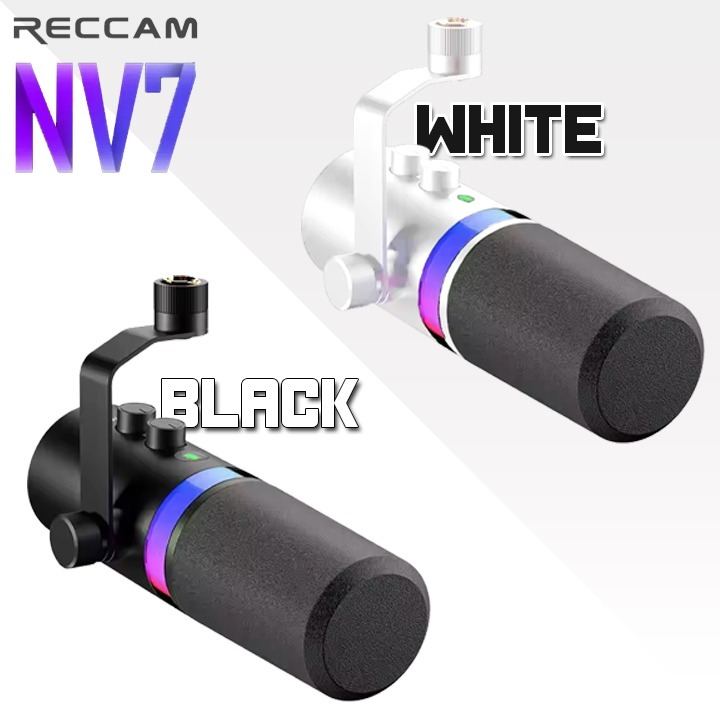 Jual RECCAM NV7 Mic Microphone Profesional USB XLR Dynamic Podcast Microphone Gaming 24bit ...