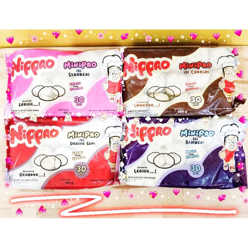 Jual MINI PAO ISI 30PC NIPPAO RASA COKELAT/ STRAWBERRY/BLUEBERRY/DAGING ...