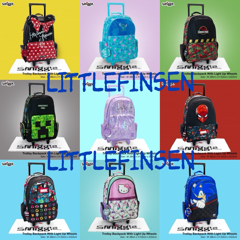 Jual SMIGGLE TROLLEY Ransel trolley disney anak sd/tas trolley anak sd ...