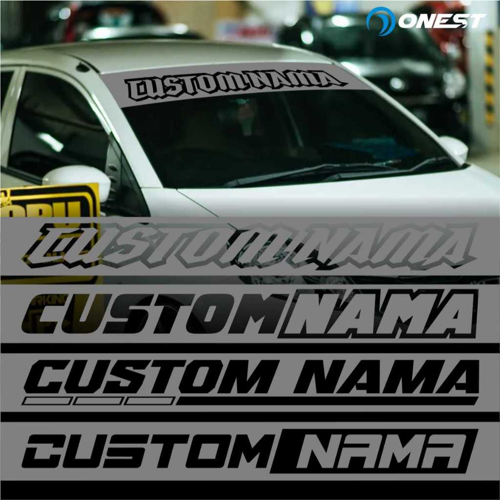 Jual Cutting Sticker Kaca Depan Mobil Dasar Bolong Custom Tulisan ...