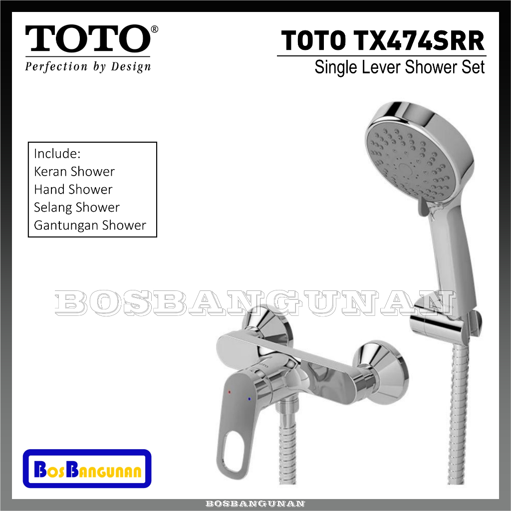Jual KERAN SHOWER TOTO TX474SRR / Kran Shower Set Panas Dingin TOTO TX ...