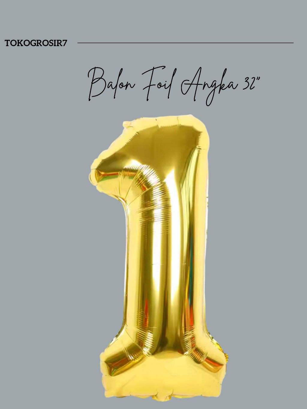 Jual BALON ANGKA DEKORASI PESTA WARNA EMAS 32 INCH/80CM / GOLD COLOR ...