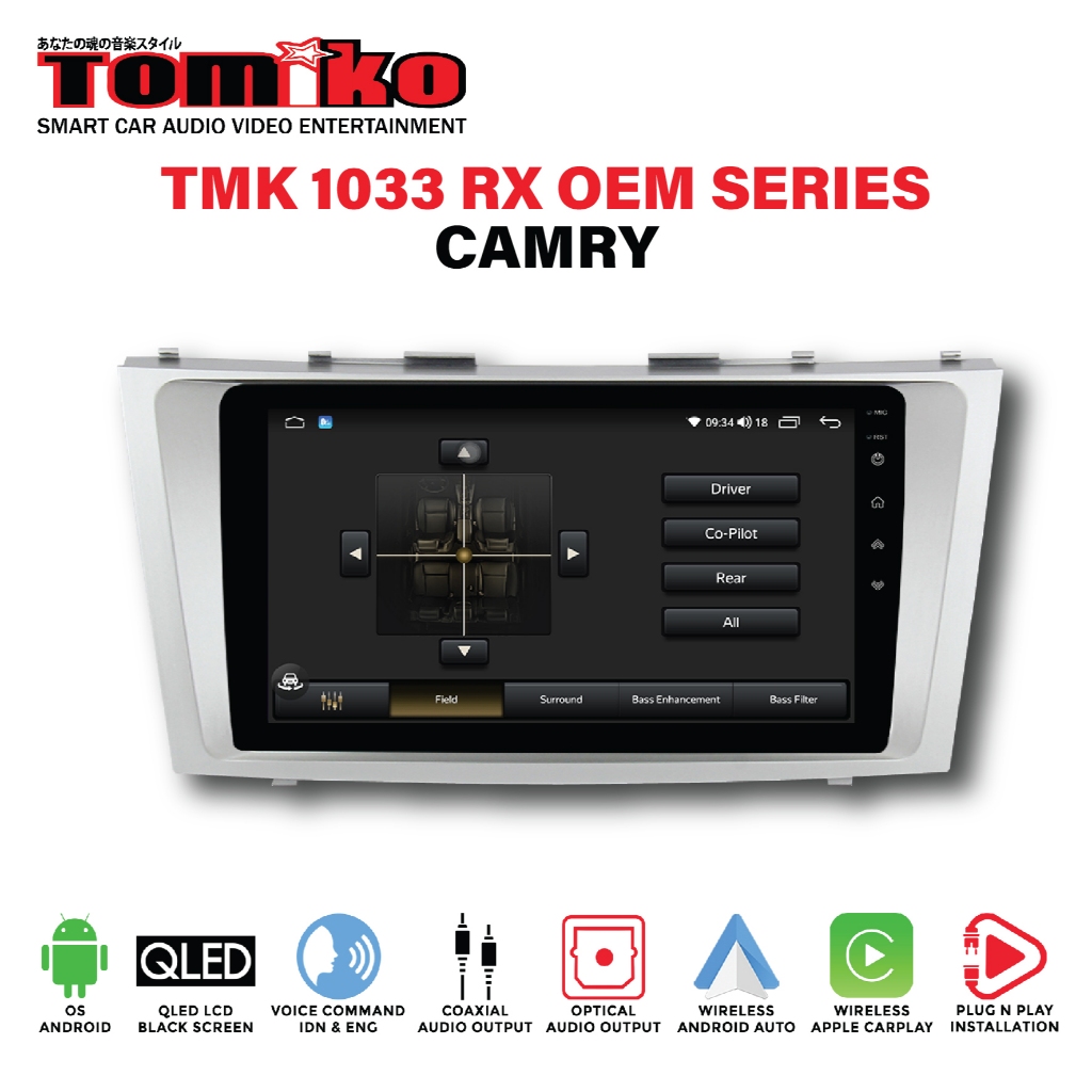 Jual Tomiko Head Unit Android TMK 1033 RX OEM Series for Camry | Shopee Indonesia