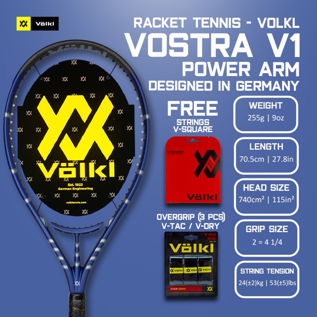 Jual Raket Tenis Tennis Volkl Vostra V1 Power Arm New Technology String ...