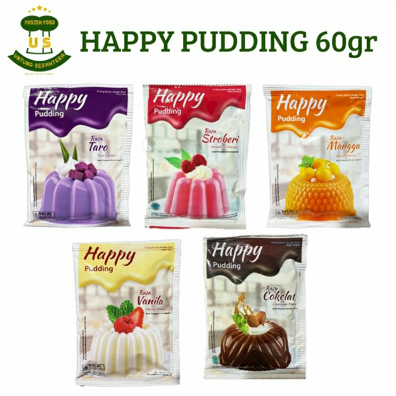 Jual Happy Pudding 60gr Pudding Reguler Praktis Ekonomis Kemasan 60gr ...
