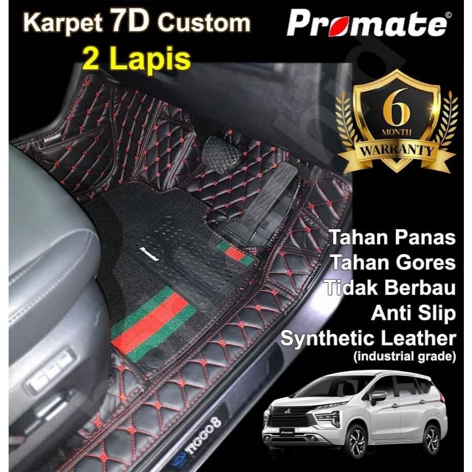 Jual Karpet Mobil XPANDER PROMATE 7D Custom Leather Luxury 3brs+bagasi ...