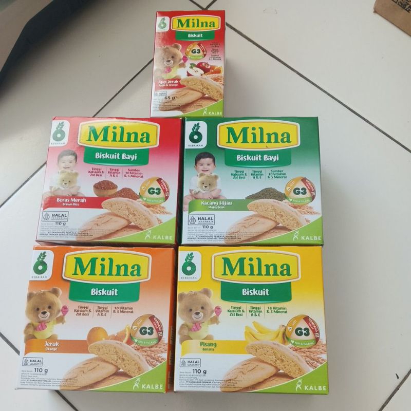 Jual MILNA BISKUIT BAYI 6+ ALL VARIAN | Shopee Indonesia