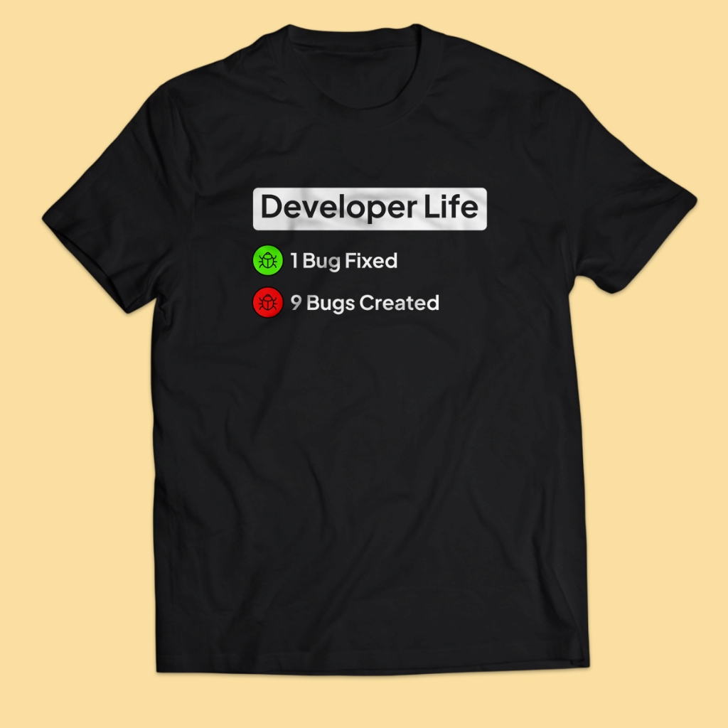 Jual Kaos Pria Programmer DEVELOPER LIFE Dewasa Baju Atasan Unisex ...