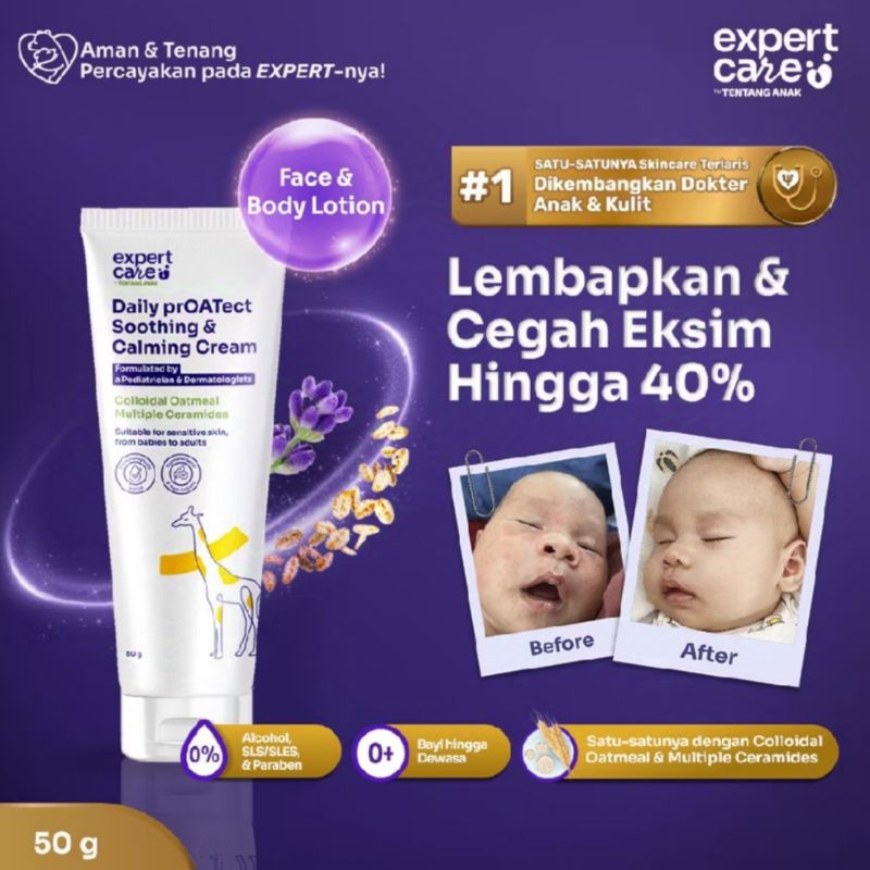 Jual Expert Care Daily prOATect Soothing & Calming Cream 150gr | Shopee ...