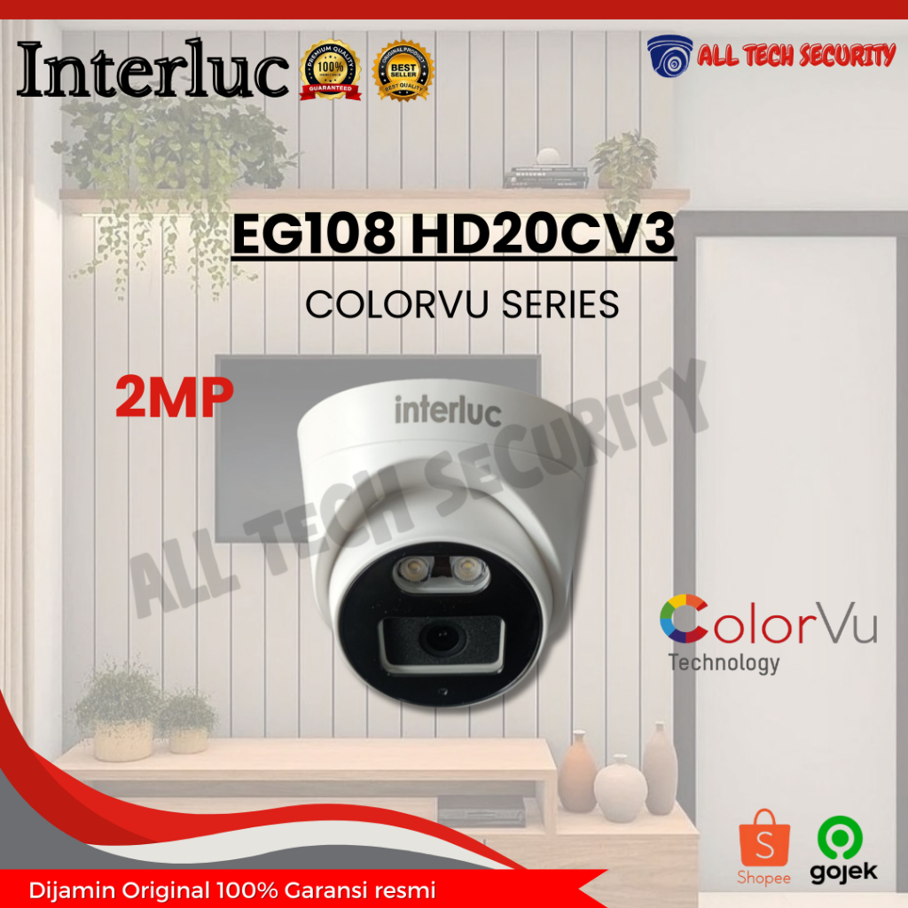 Jual INTERLUC EG108 HD20CV3 ANALOG 2MP COLORVU/INDOOR LENSA 2.8mm | Shopee Indonesia