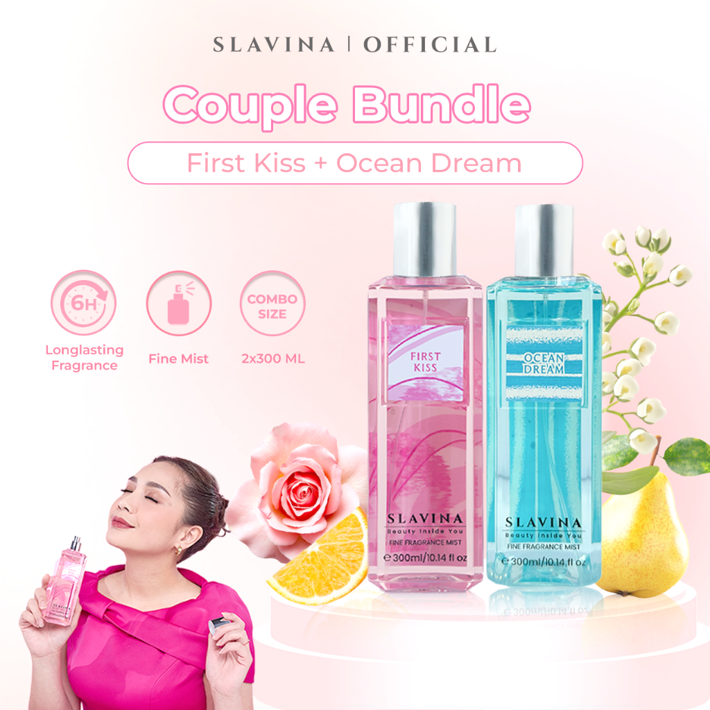 Jual SLAVINA Body Mist Couple Bundle (First Kiss + Ocean Dream) | Fragrance Parfum Wangi Mewah ...