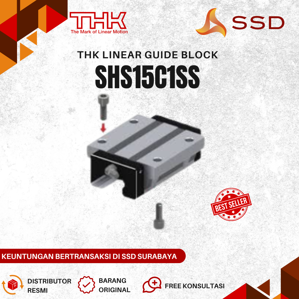 Jual THK SHS15CSS / SHS15C / SHS15 Linear Guide Block Only | Shopee ...