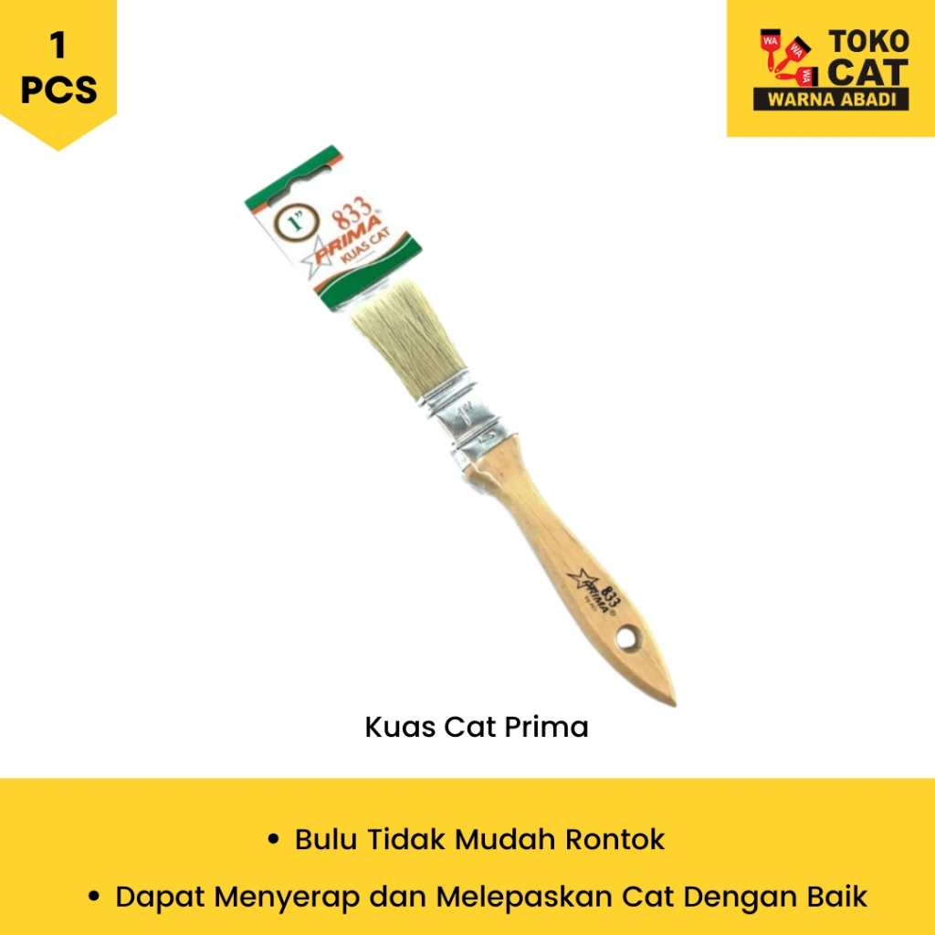 Jual KUAS CAT PRIMA TERSEDIA BEBERAPA UKURAN | Shopee Indonesia