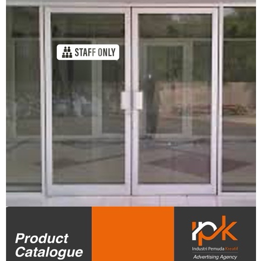 Jual Cutting Stiker Pintu Staff Only Kantor Restoran Cafe Office ...