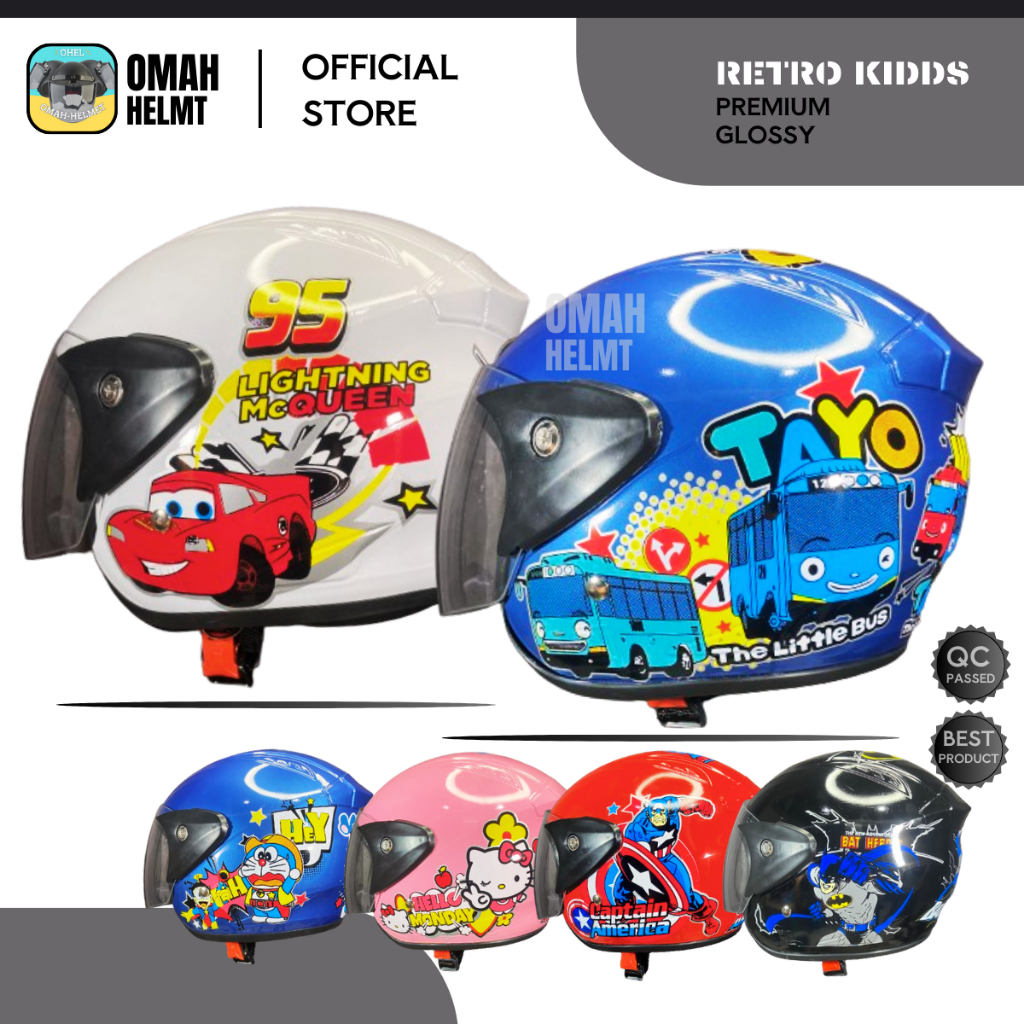 Jual HELM ANAK KARAKTER FULL FACE GLOSSY PREMIUM USIA 5-12 TAHUN ...