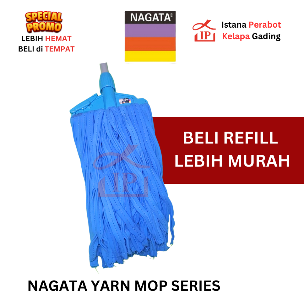 Jual Pel Jepit Kanebo Nagata NGT 2002 Lakop dan Refill PVA Yarn Mop Series | Shopee Indonesia