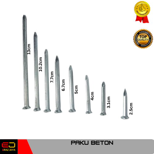 Jual Paku Dinding Tembok Beton Baja Putih Paku Beton per 300 Gram ...
