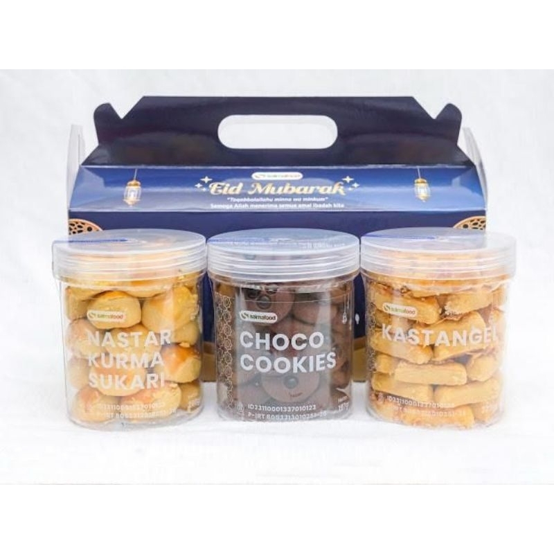 Jual Paket Kue Kering Lebaran Premium Hampers Parsel Parcel Isi 3 Toples (Nastar Kurma Sukari ...