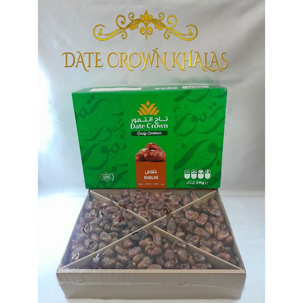 Jual Dc Khalas 5kg Date Crown khalas Kurma Emirates Kurma 5kg | Shopee ...