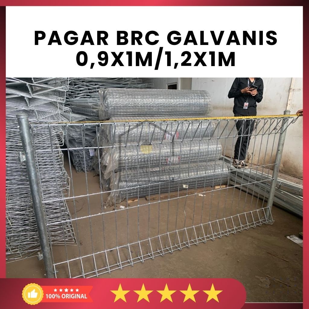 Jual Pagar BRC Galvanis Elektro Plating Ekonomis 0,9x1m/1,2x1m Full Set ...