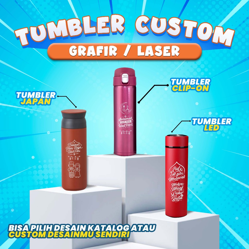 Jual TUMBLER CUSTOM GRAFIR - Termos Botol Minum Grafir Laser - Tumbler ...