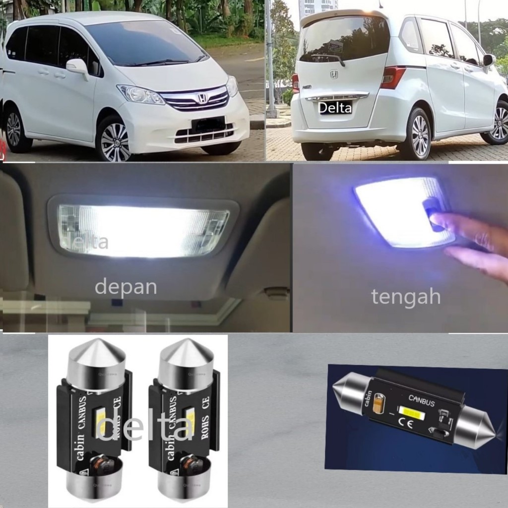 Jual Bohlam Lampu Plafon kabin LED putih Honda Freed | Shopee Indonesia