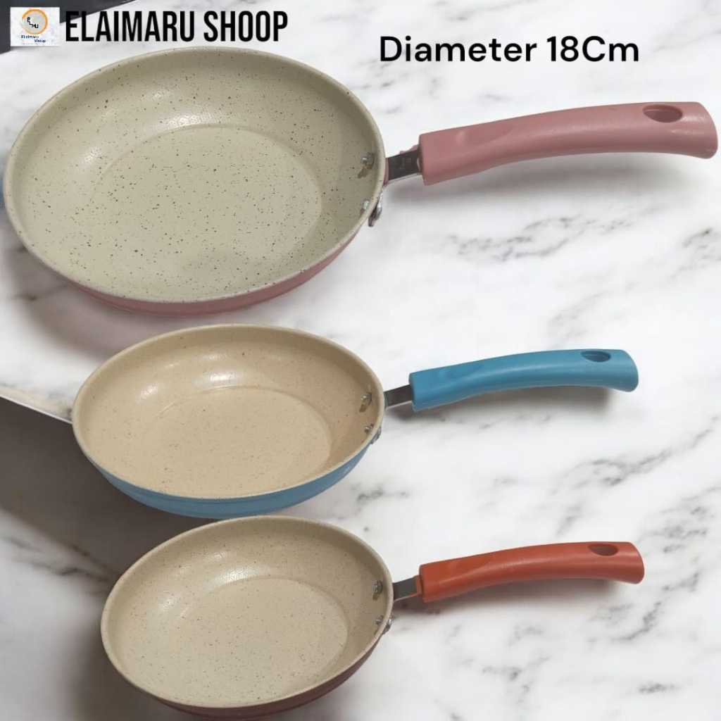 Jual Panci Teflon Frypan Warna Anti Lengket Diameter 18Cm | Shopee ...