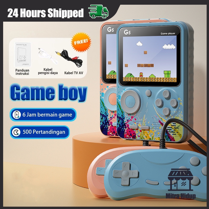 Jual Console Portable Game 2 Player Game Boy Dengan 500 Game Klasik ...