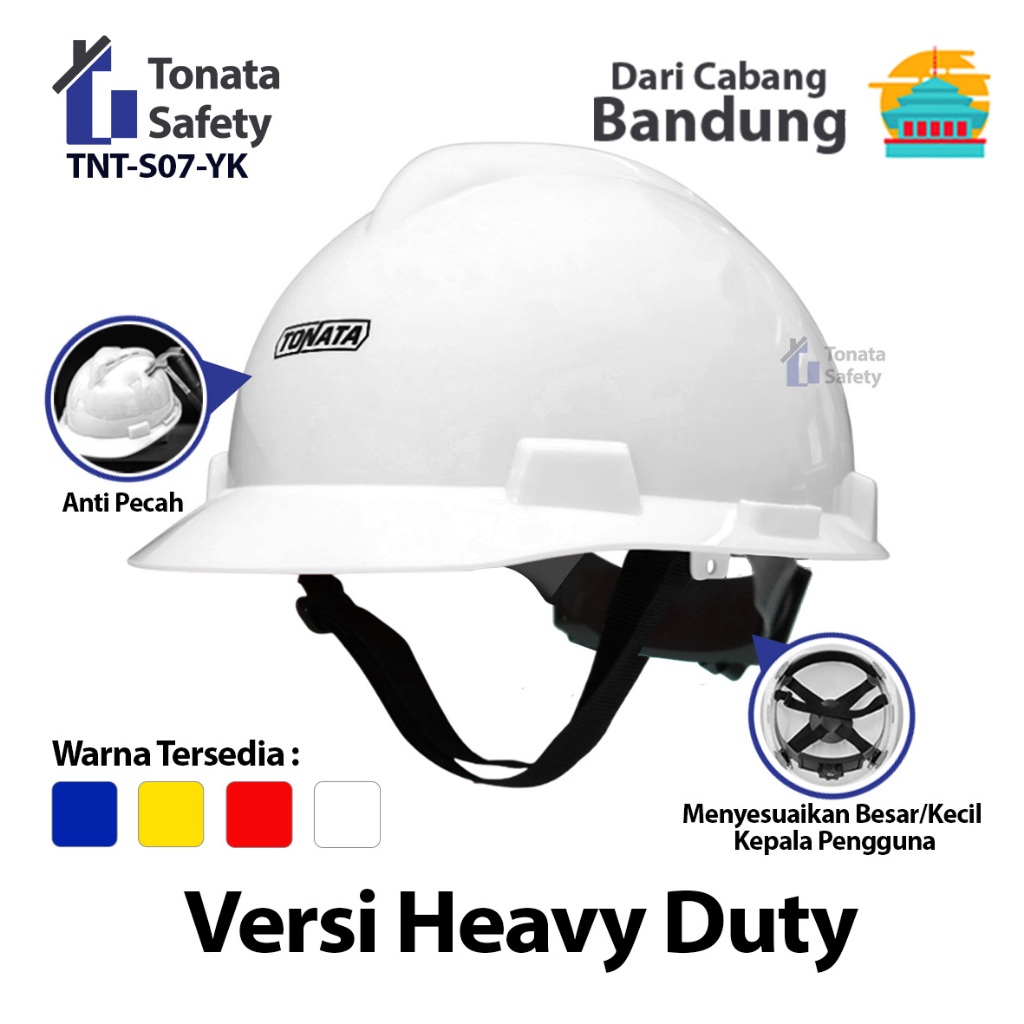 Jual Safety Helmet Heavy Duty Tonata / Helm Proyek Include Inner Fast ...