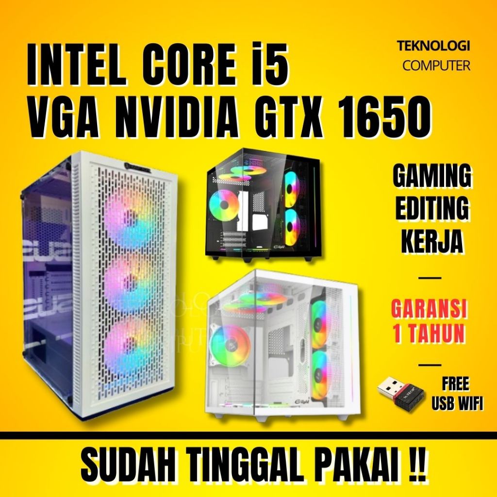 Jual Core i5 ‖ VGA GTX 1650 ‖ PC Only ‖ Gaming Live Streaming Editing ...