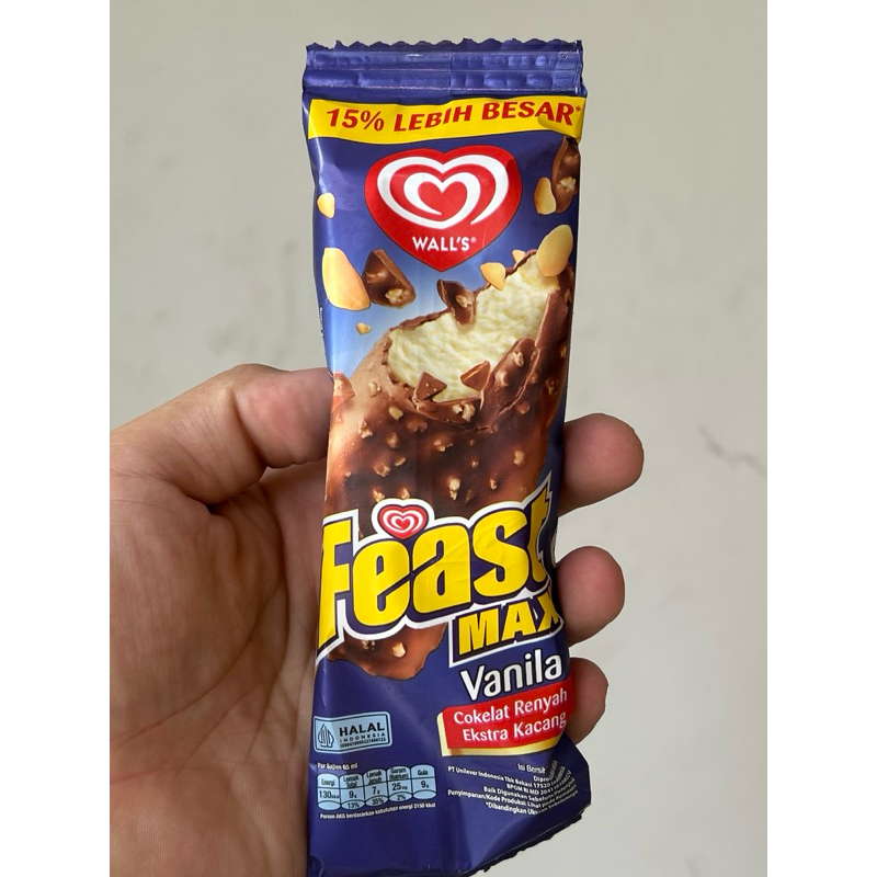 Jual Es Krim Walls Feast Max Vanilla | Shopee Indonesia