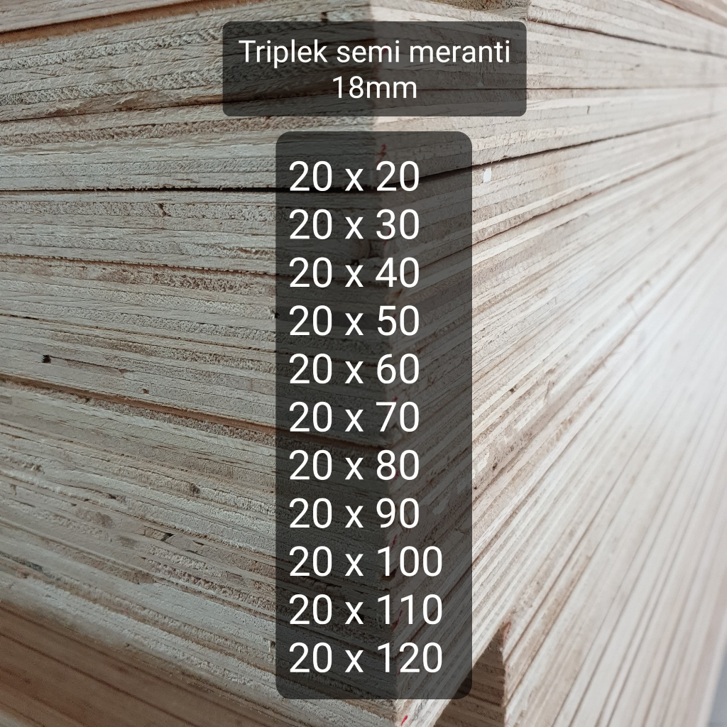 Jual Triplek custom semi meranti 18mm plywood multiplek halus 2 sisi ...