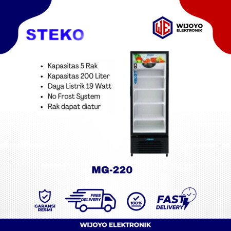 Jual Kulkas Minuman 5 Rak Steko MG 220 / Showcase Chiller No Frost ...
