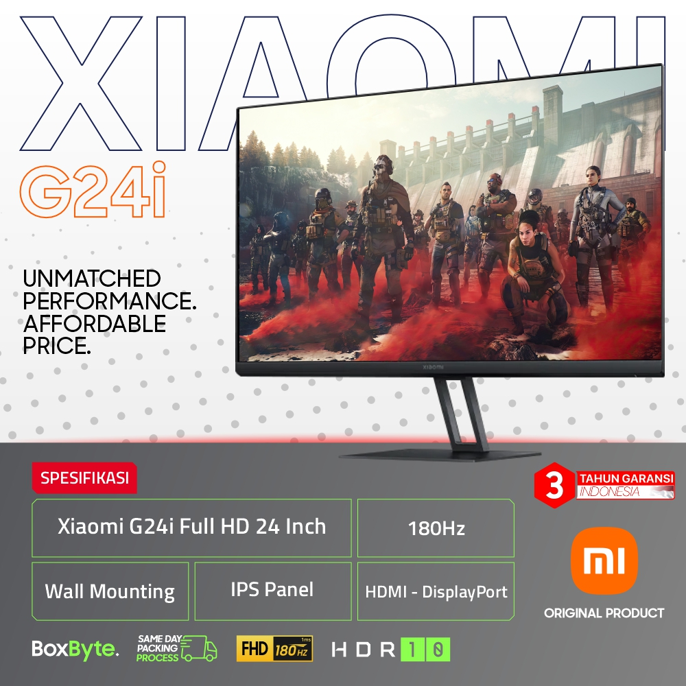 Jual Monitor Xiaomi 24" G24i Full HD IPS 180Hz 1ms GTG HDR10 HDMI ...