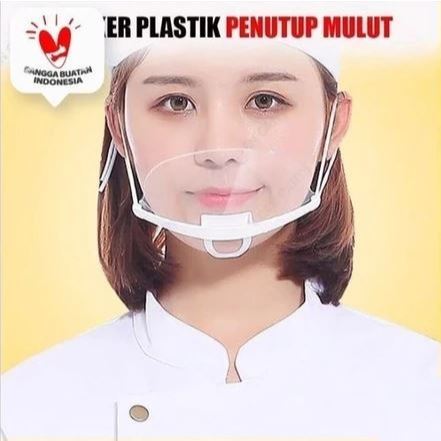 Jual Masker chef Transparan Mika Restoran Koki Masak Penutup Mulut MUA ...