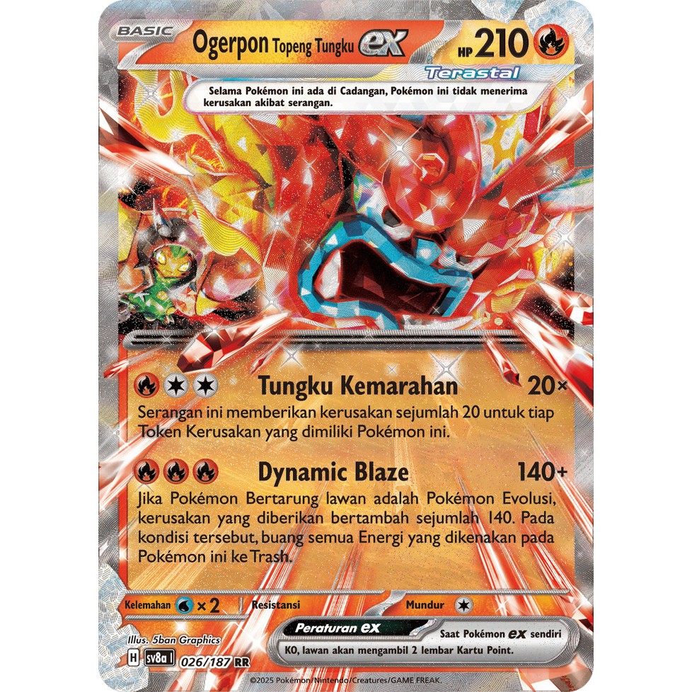 Jual Pokemon TCG Indonesia sv8a Ogerpon Topeng Tungku ex 026/187 RR | Shopee Indonesia
