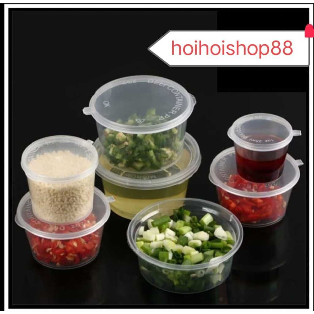Jual Isi 50pcs CUP SAUCE Container cup saos cabe sambal kecap Tutup ...