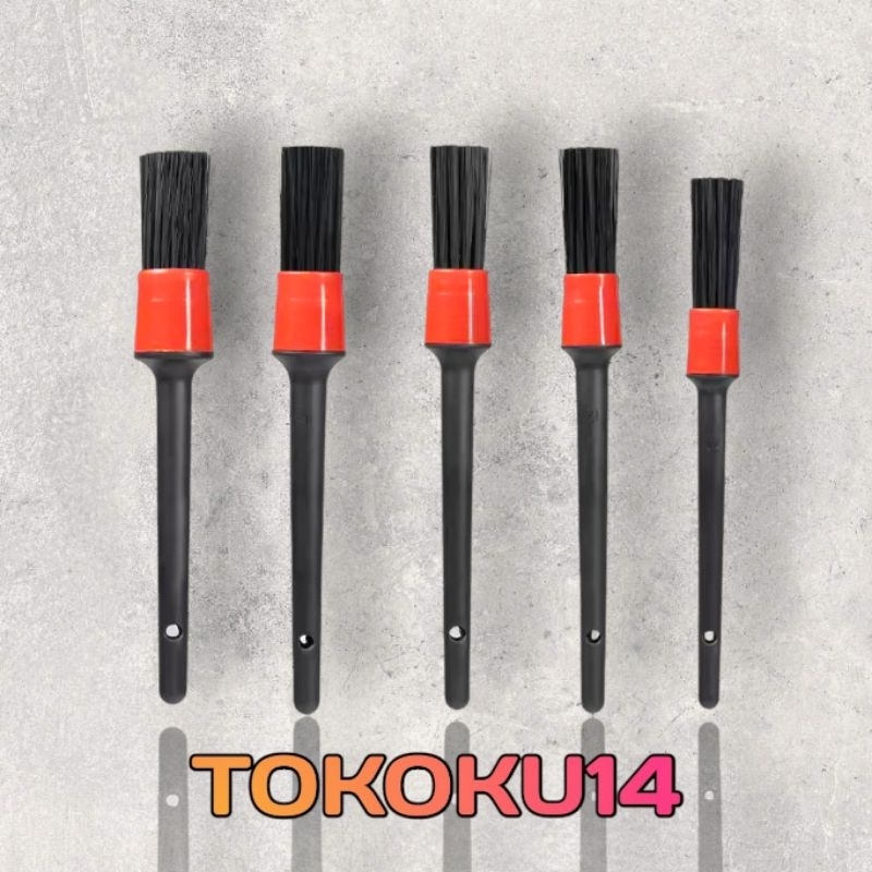 Jual TU5 Kuas Detailing Fiber Motor Mobil 1set isi 5pcs with ziplock ...