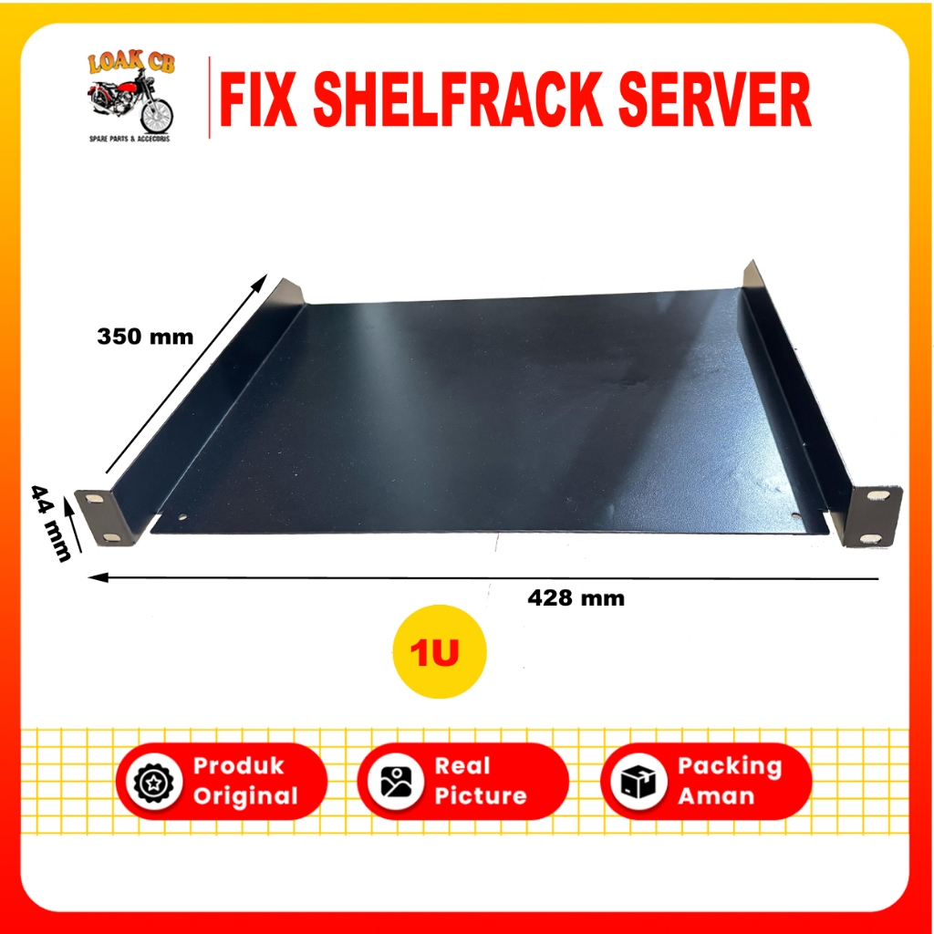 Jual 1U Fixed Shelf Ambalan Tatakan Rak Server Tray Tatakan Rack server ...