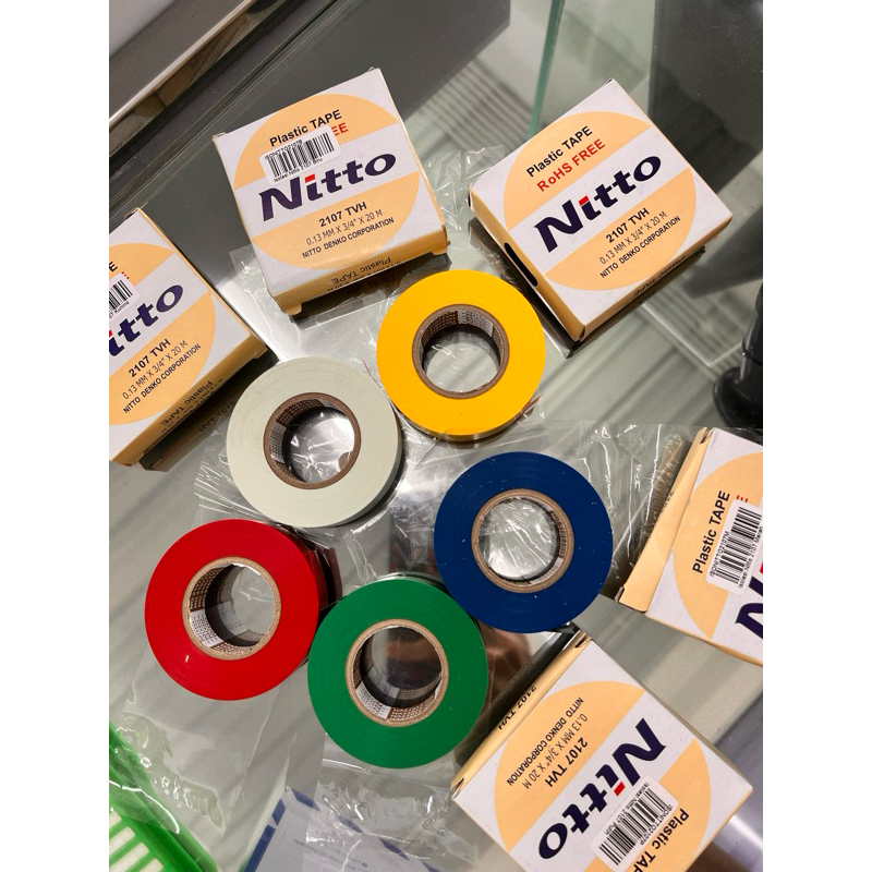 Jual Isolasi Listrik Nitto Tape 2107 Solatip Warna Merah Kuning Biru ...