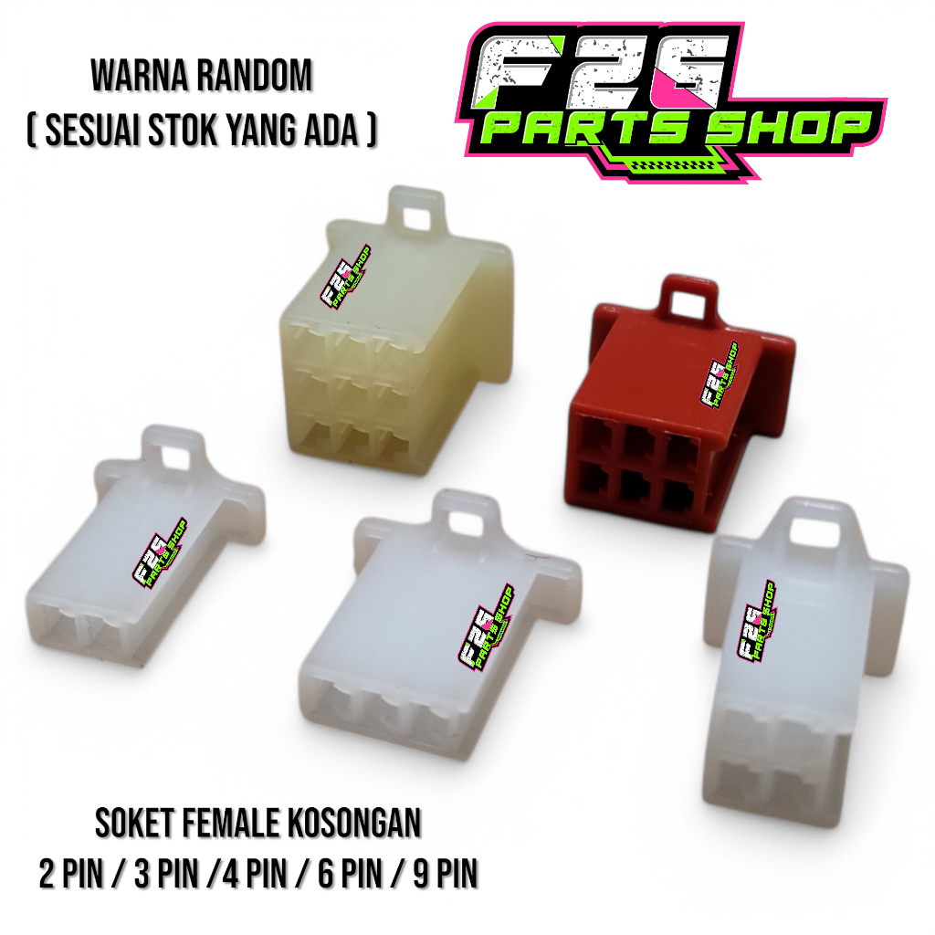 Jual Soket Kosongan Female / Cewek Mini Rumah Skun 2 3 4 6 9 Pin Lubang ...