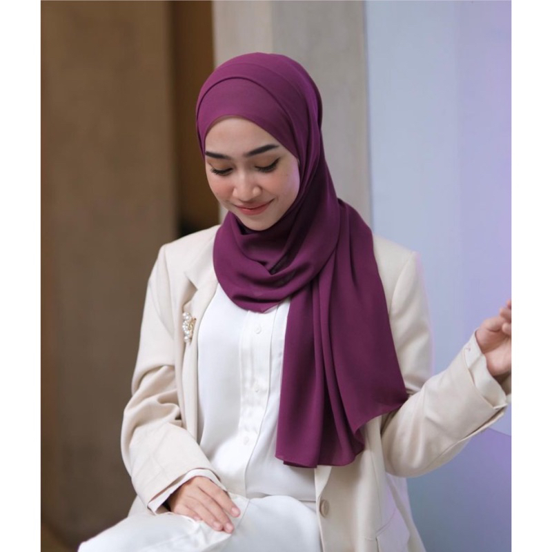Jual BURGUNDY / WINE Pashmina Ceruty Babydoll Premium ( Hijab Pashmina Warna Burgundy, Pashmina ...