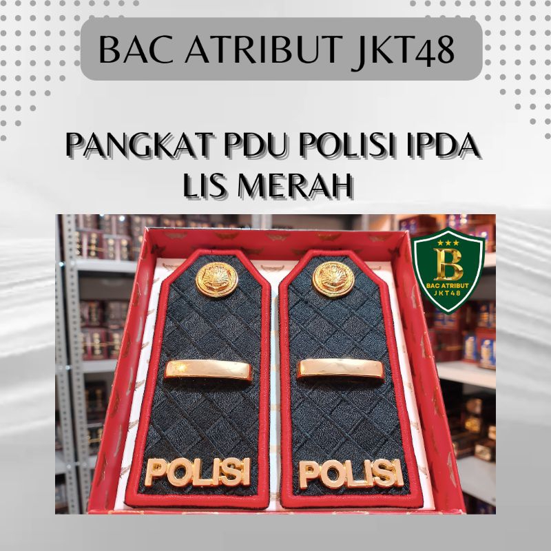 Jual BAC ATRIBUT JKT48 - PANGKAT PDU POLISI IPDA LIS MERAH | Shopee ...