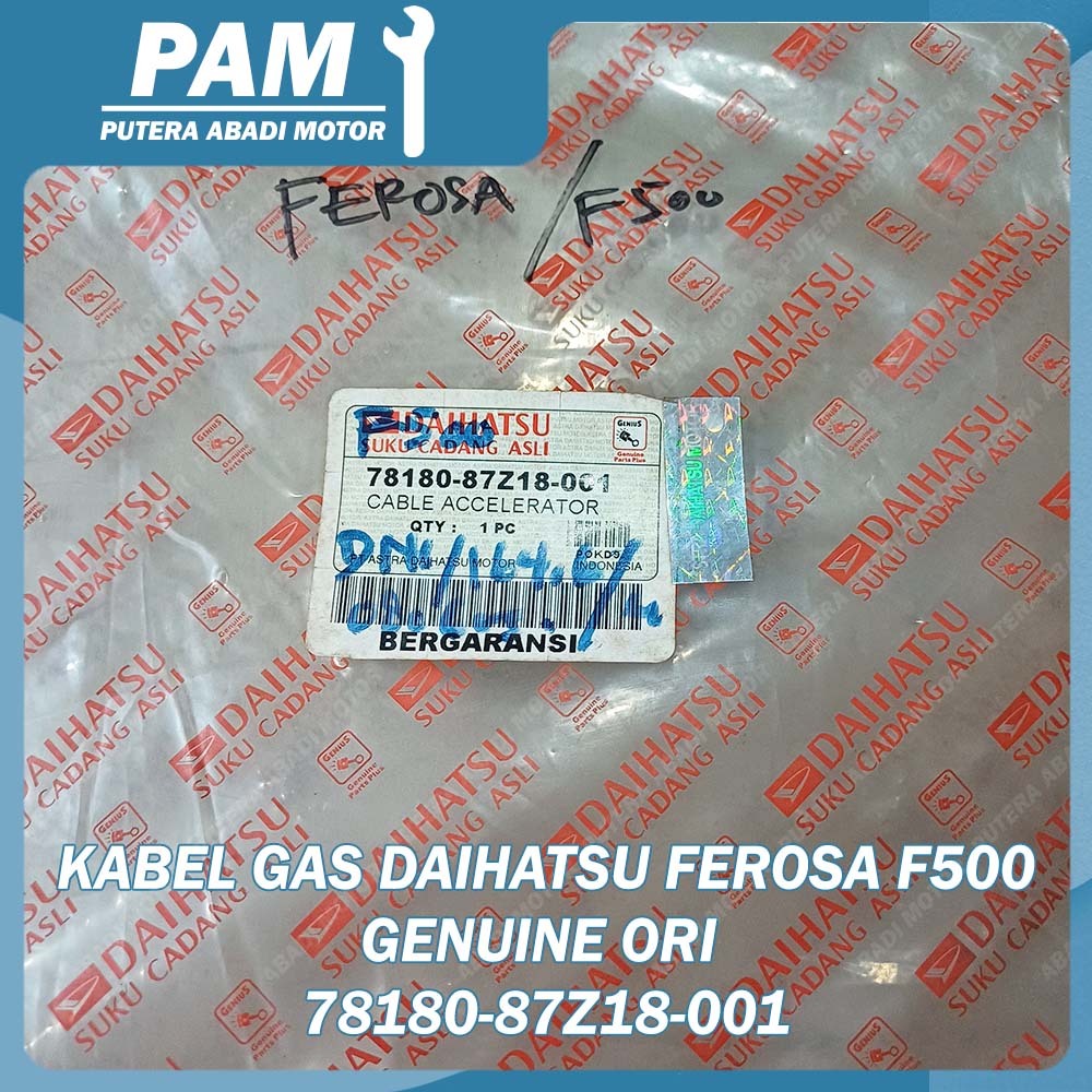 Jual Kabel Gas Daihatsu Ferosa F500 78180-87Z18-001Daihatsu Genuine ...