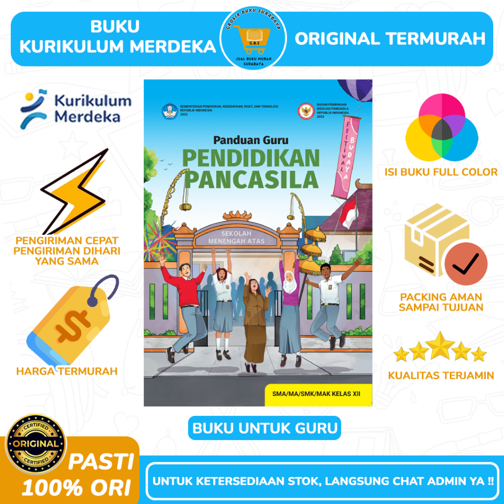 Jual Buku Panduan Guru Pendidikan Pancasila Kelas 12 SMA - Buku Paket Kumer - Kurikulum Merdeka ...