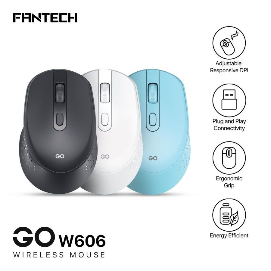 Jual FANTECH GO W606 Mouse Wireless Office 2.4Ghz | Shopee Indonesia