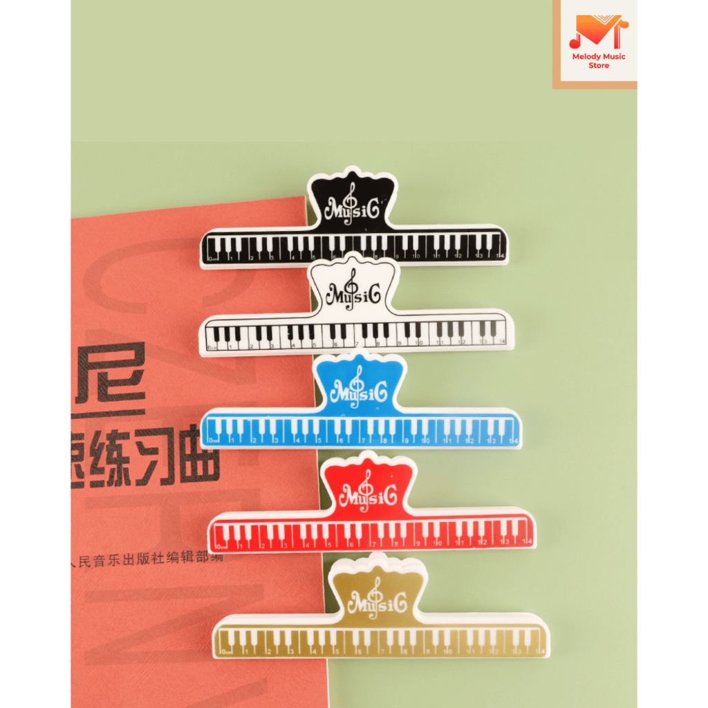 Jual Klip Penahan Partitur Gambar Piano / Partitur Musik / Klip Kertas ...