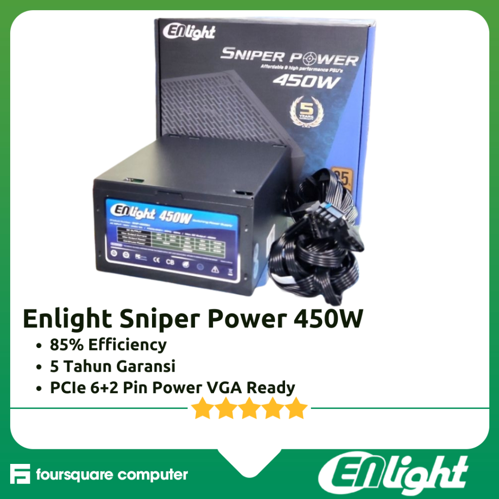 Jual Enlight Sniper Power 450 Watt 80+ Bronze | PSU 450W | Power supply ...