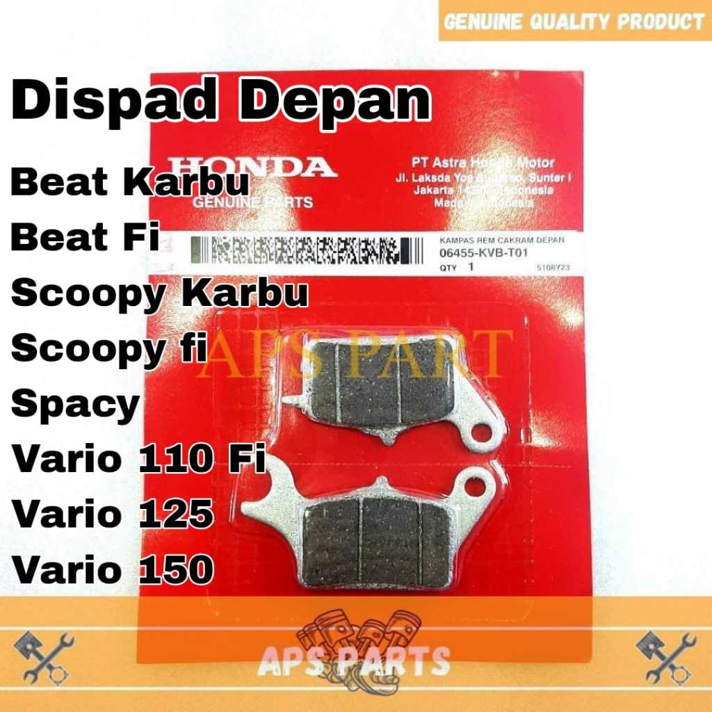 Jual Dispad Kampas Rem Depan Honda Vario Cbs Beat Scoopy Spacy KVB B ...